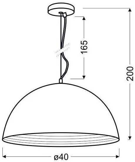 Měděný závěsný lustr 40cm Amalfi pro žárovku E27  - Candellux