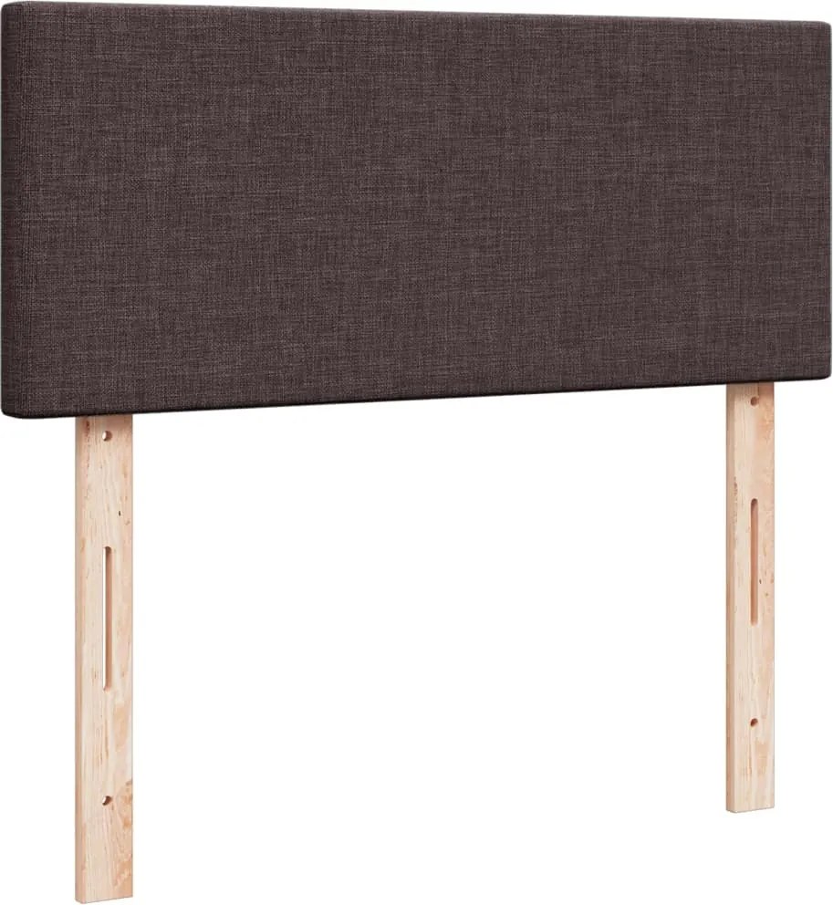 Box spring postel s matrací tmavě hnědá 120x190 cm textil 3285823