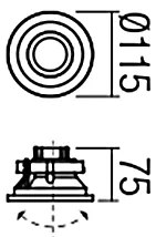 Redo group Redo Xeno, venkovní zápustné svítidlo LED 10W 4000K bílá, průměr 11,5cm, IP65