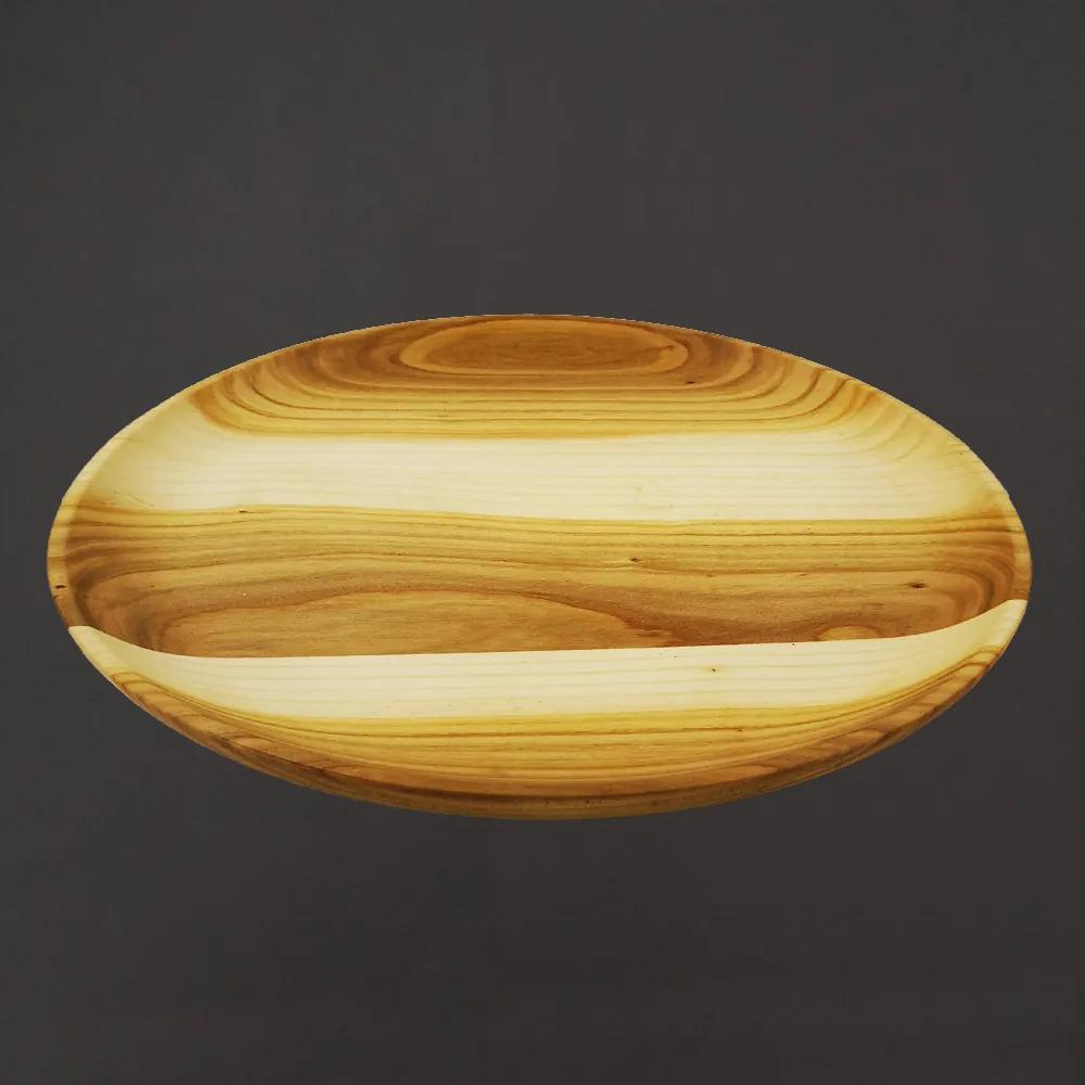 AMADEA Dřevěný talíř třešeň, masivní dřevo, 30 cm