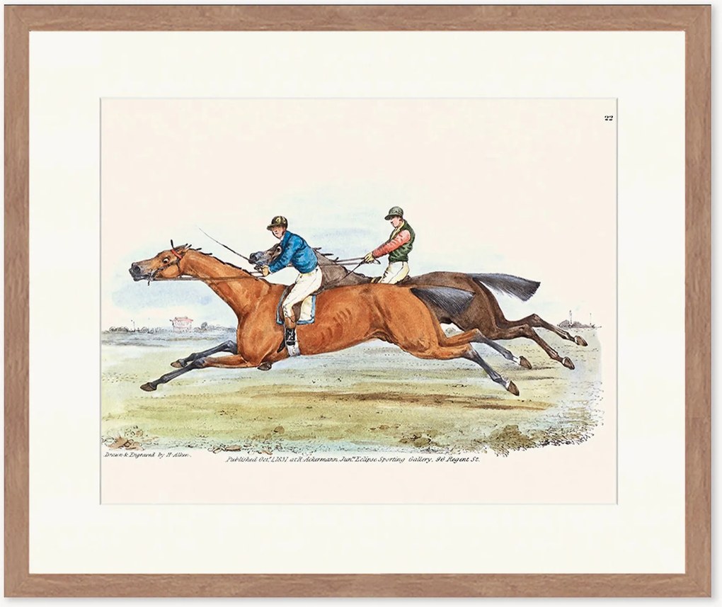 Zarámovaný digitální tisk Equestrian, v různých velikostech