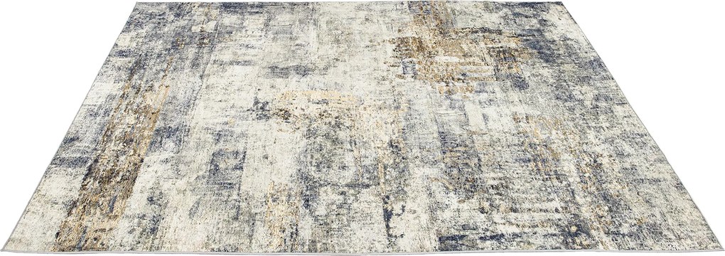 HOMCOM omyvatelný koberec s abstraktním vzorem, 300 × 200 cm, šedá
