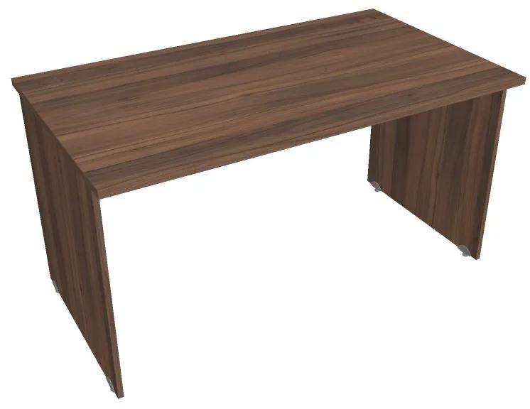 Stůl pracovní rovný 140 cm - Hobis Gate GS 1400 Dekor stolové desky: ořech, Dekor lamino podnože: ořech