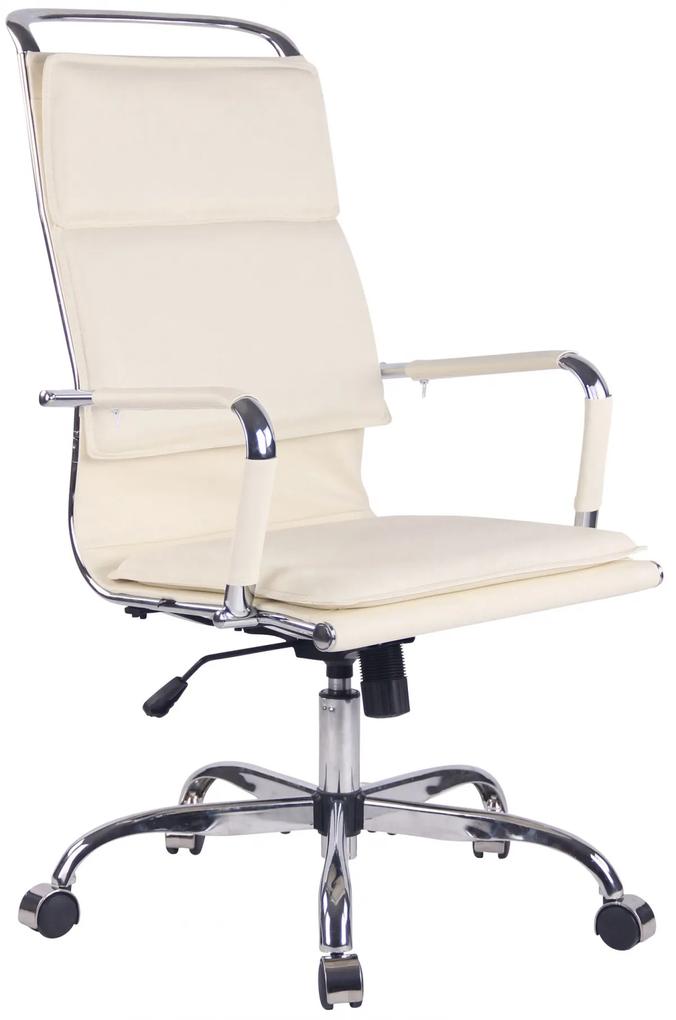 Kancelářská židle Bedford ~ koženka - Krémová