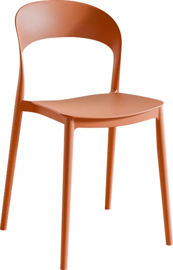 Stohovatelná židle, oranžová, RADANA NEW