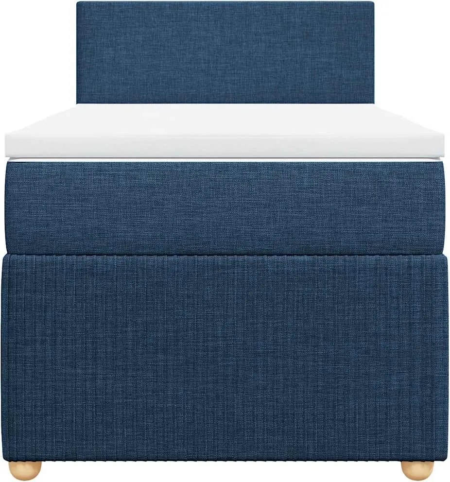 Box spring postel s matrací modrá 80x200 cm textil 3289582