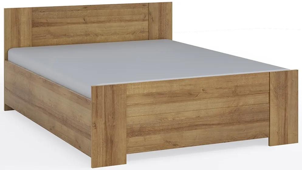 Moderní manželská postel Bono 160x200 cm - dub zlatý