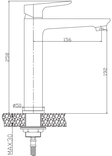 Invena Dokos, vysoká umyvadlová baterie, chrom-bílá, INV-BU-19-W02-V