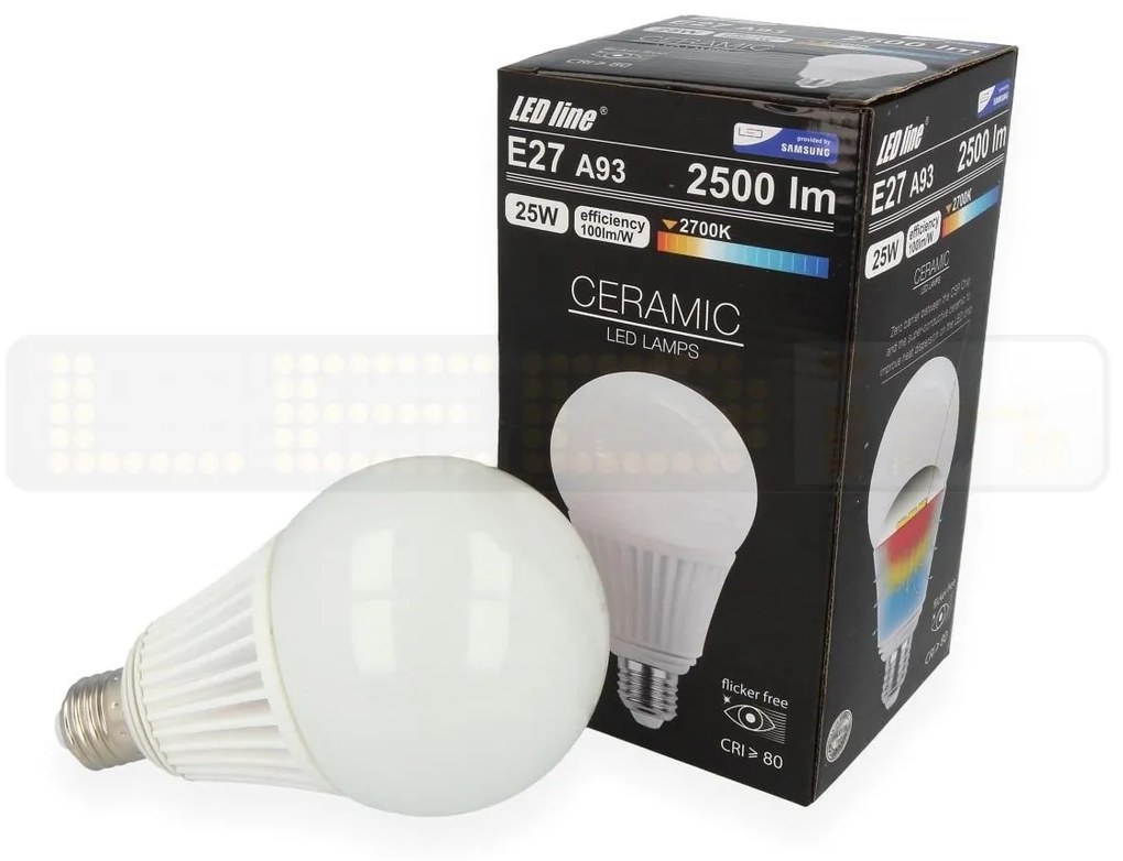 Ledin LED žárovka 25W CSP 2500lm E27 A93 CCD TEPLÁ
