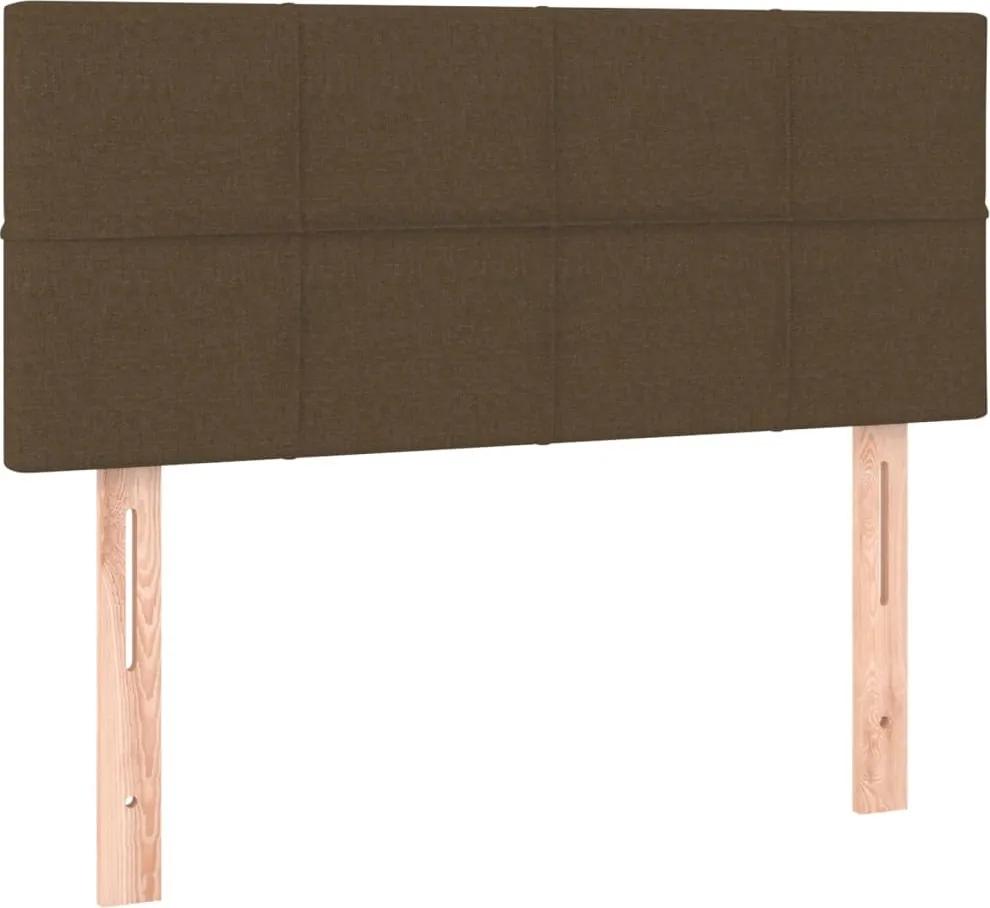 vidaXL Box spring postel s matrací 80 x 200 cm textil [3126200] Barva: tmavě hnědá
