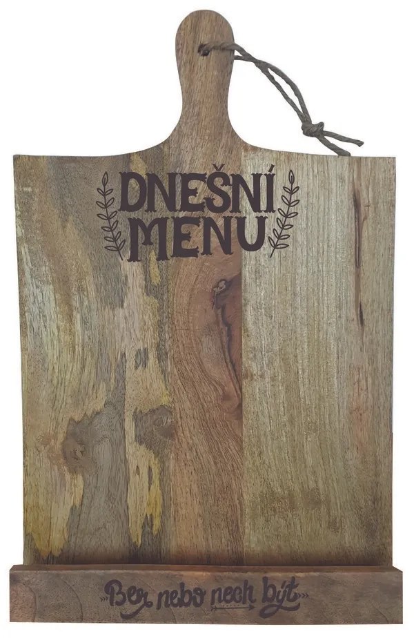 Bohemia Gifts Dřevěný stojan na kuchařku - Menu