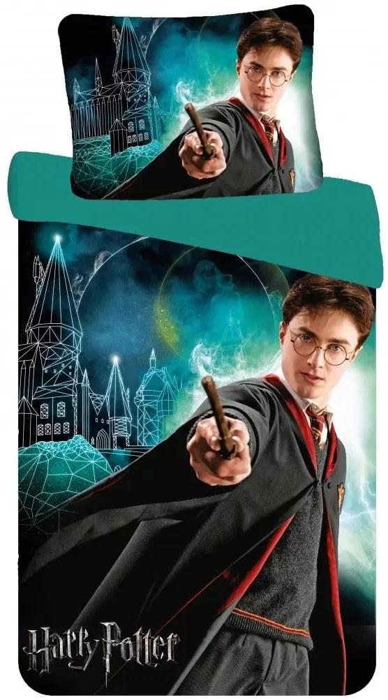 Bavlněné ložní povlečení Harry Potter - motiv Mladý čaroděj - 100% bavlna - 70 x 90 cm + 140 x 200 cm