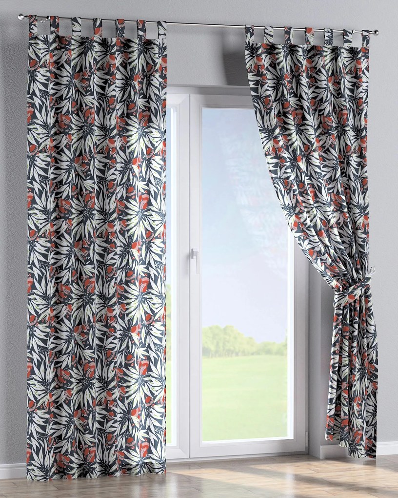Závěs na poutkach barva vícebarevná látka vzorované