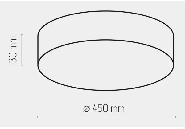 Stropní svítidlo RONDO 4xE27/15W/230V pr. 45 cm černá