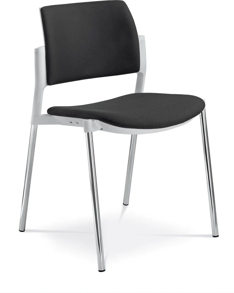 LD SEATING Konferenční židle DREAM+ 103-WH-N1, kostra černá, bílé plasty