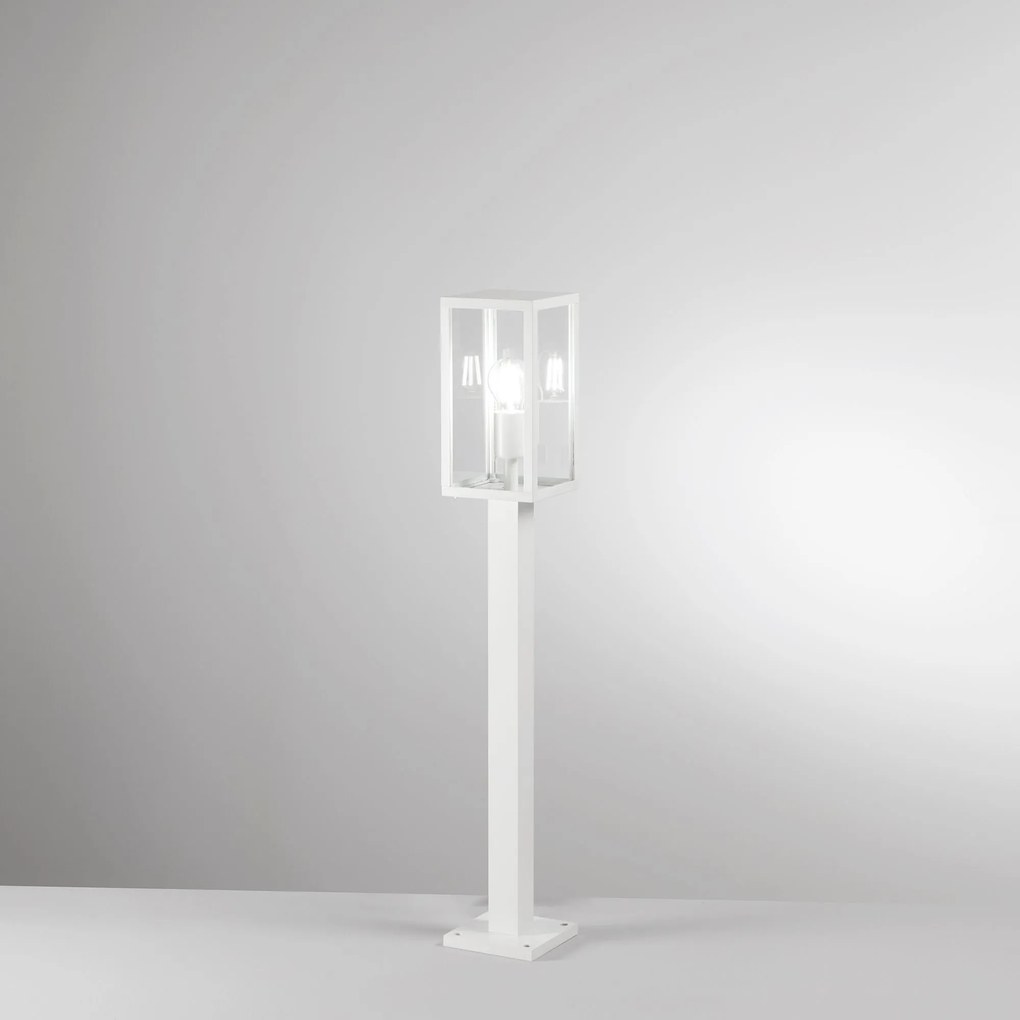 FAN LANT-MIRAGE-P90-BCO Sloupkové svítidlo PALETTO MIRAGE kov/sklo bílá, 1xE27, 86 x 13 x 13 cm - FANEUROPE