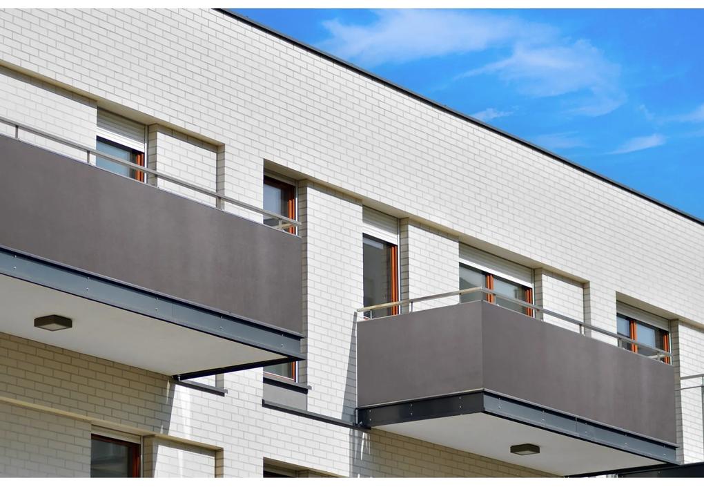 Balkonová zástěna OSLO grafitová, výška 80 cm, šířka různé rozměry MyBestHome Rozměr: 80x500 cm rozteč 25 cm