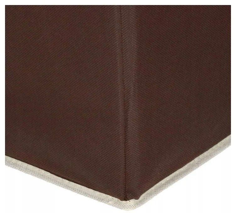 Úložný box se zásuvkami 30x30x30 cm SPRINGOS HA3017 hnědý