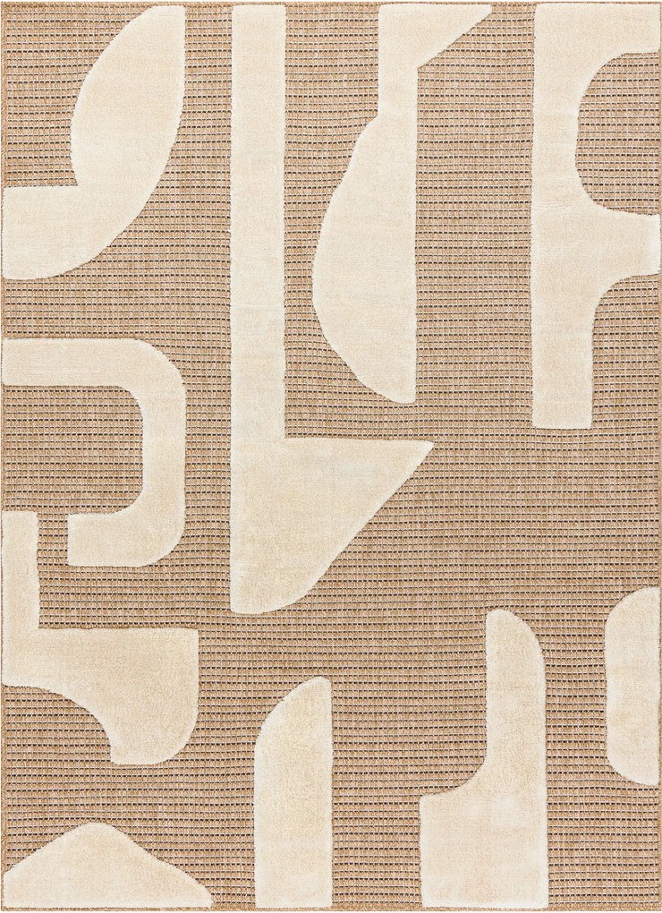 Dywany Łuszczów, Kusový koberec Spark 0696A beige/cream, 160x220, béžová, chodba / předsíň