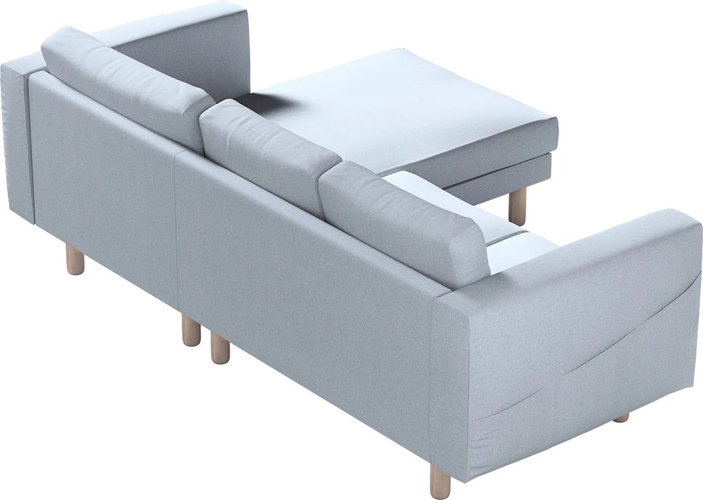 Potah na pohovku IKEA Norsborg 3-místná se šezlongem barva modrá látka pletený vzor