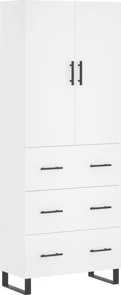 vidaXL Skříň highboard 69,5 x 34 x 180 cm kompozitní dřevo [3195867] Barva: Bílá
