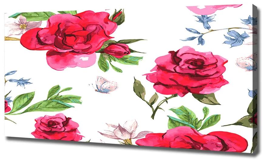 Wallmuralia Moderní obraz canvas na rámu Červené růže 120x60 cm