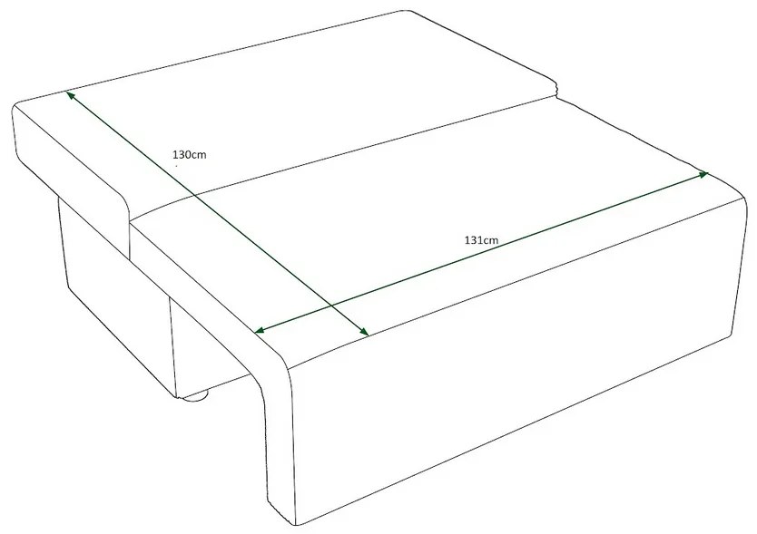 Dvoumístná rozkládací pohovka RADANA - bílá