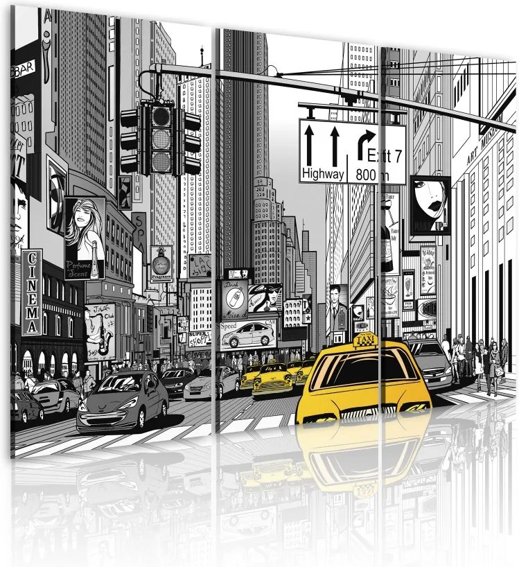 Obraz na plátně Bimago - Komiks v New Yorku 60x40 cm