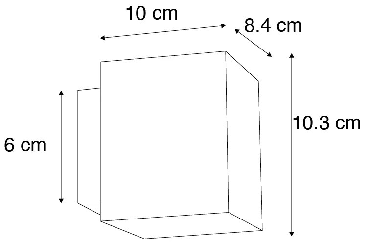 Nástěnné svítidlo bílé čtvercové - Sola