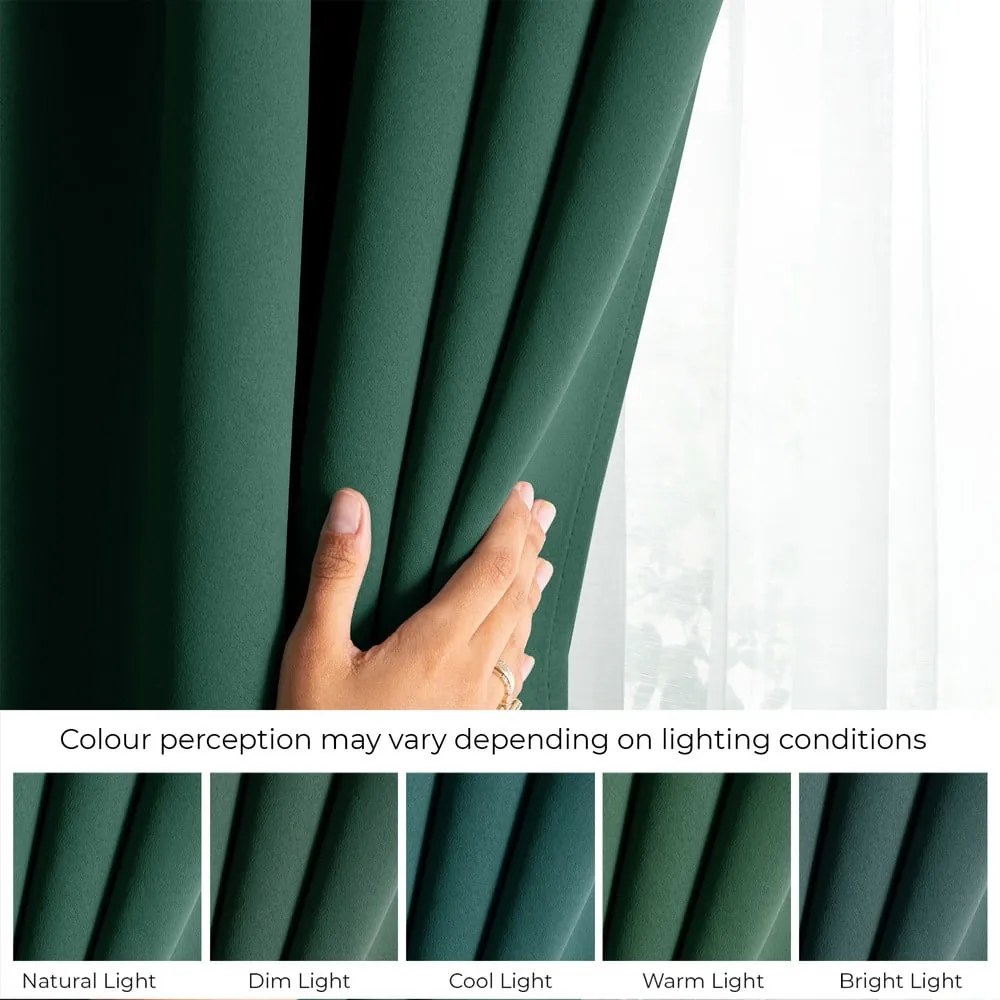 Tmavě zelený dimout závěs 200x245 cm Kierra – Restilo