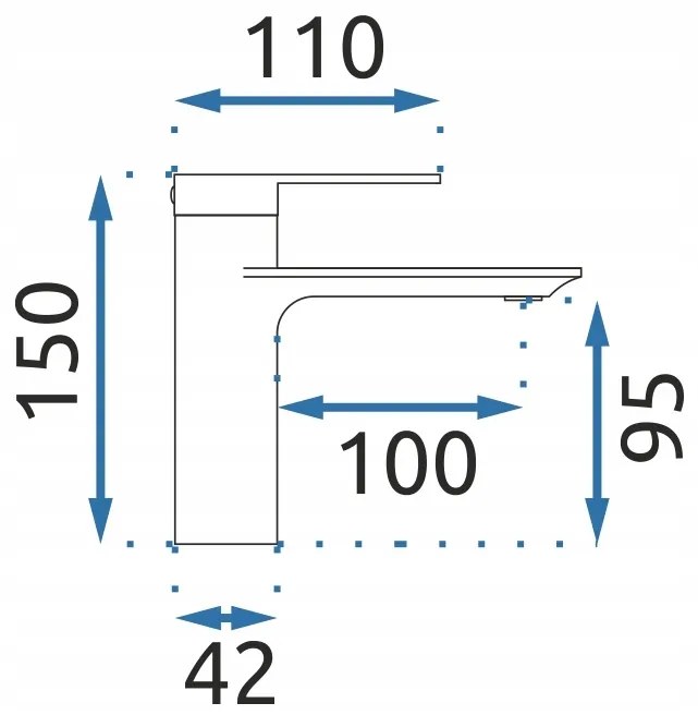 Umyvadlová baterie REA STORM - nízká - černá