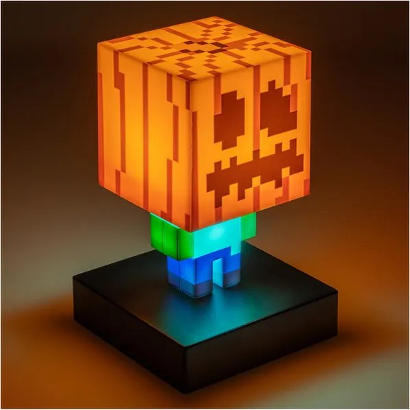 Lampička Paladone Icon Light Minecraft - Pumpkin Creeper Vícebarevná