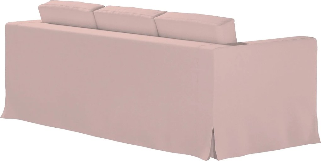 Potah na pohovku IKEA Karlanda 3-místná nerozkládací, dlouhý barva růžová látka pletený vzor