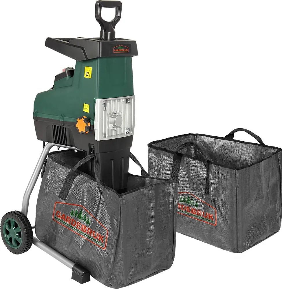 Zahradní štěpkovač/drtič DIOX+2x 60l pytel, 3100W černá/zelená Gardebruk