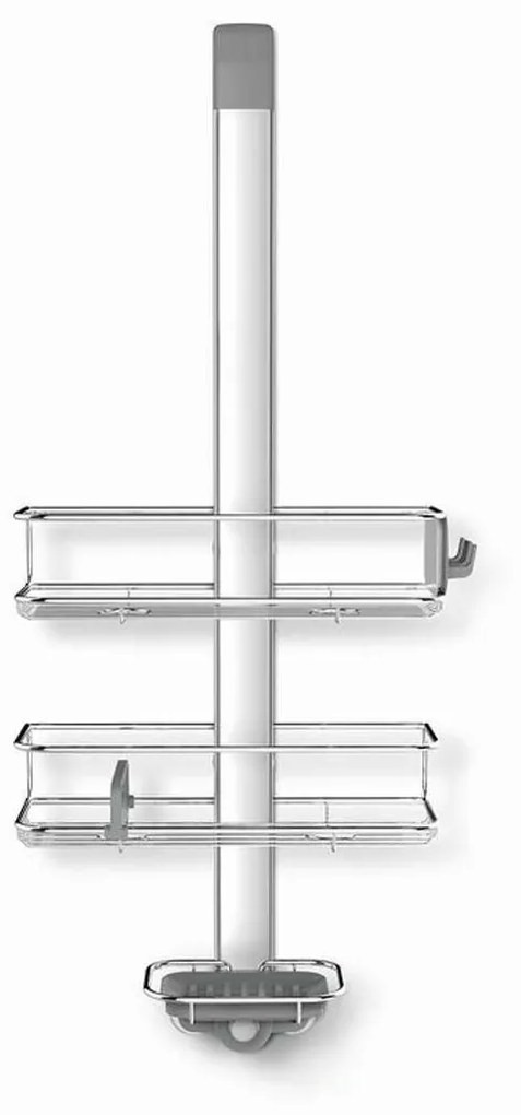 Simplehuman Koupelnové doplňky - Polička do sprchy závěsná, nastavitelná, nerez BT1101