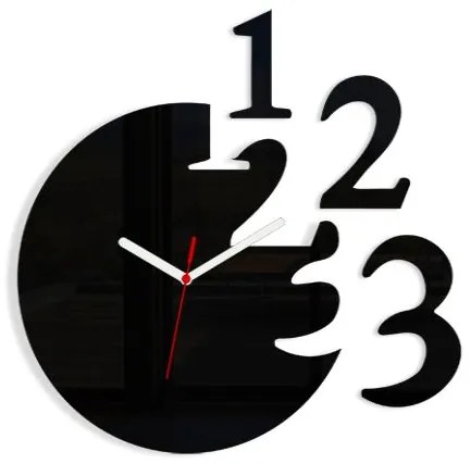 Nástěnné hodiny Numero černé