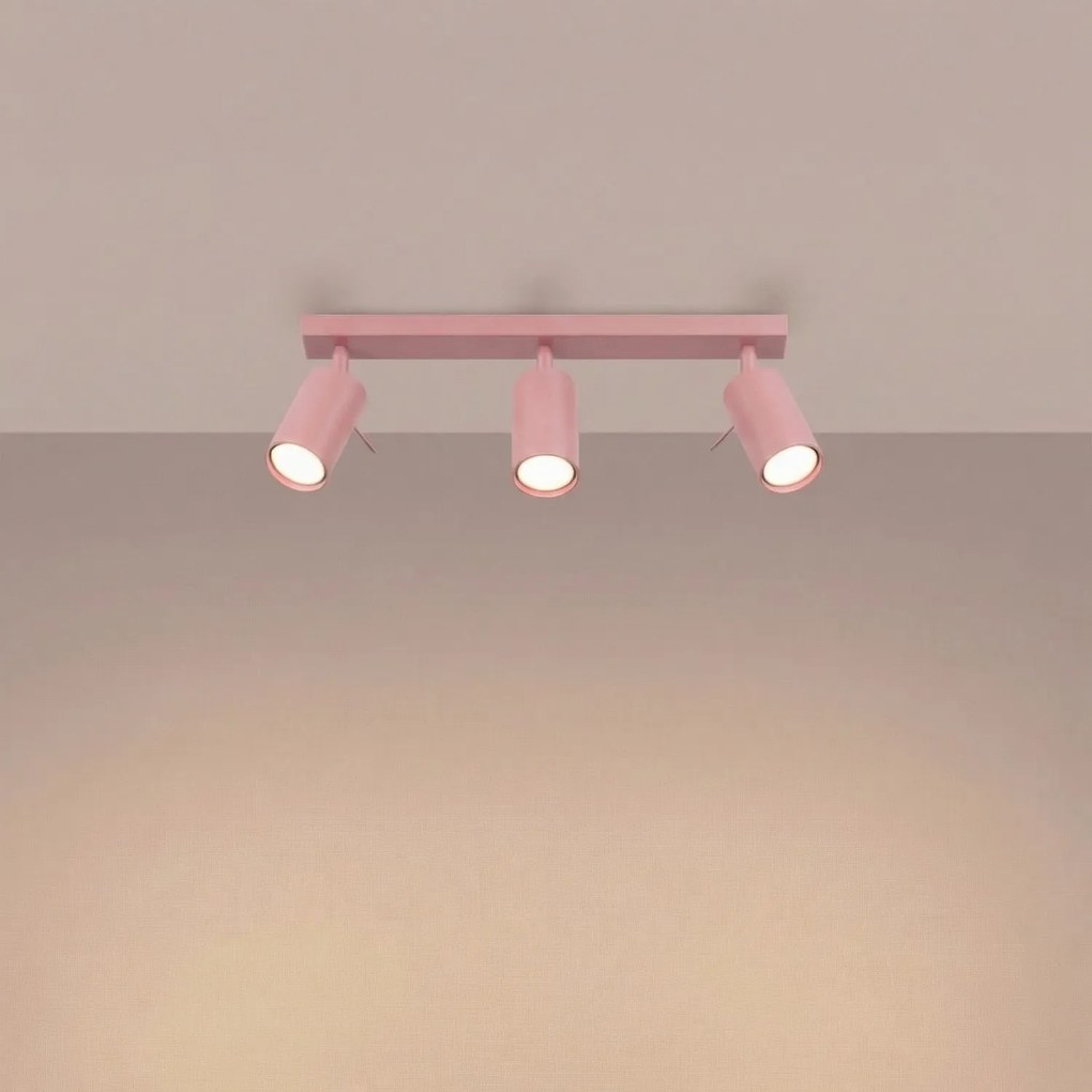 Sollux Lighting Stropní svítidlo RING 3L růžové