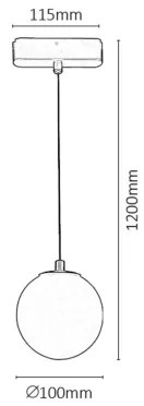 Rabalux 70109-LED Lustr do 1-fáz. lišt. sys. LiTrack LED/5W/24V 3000K