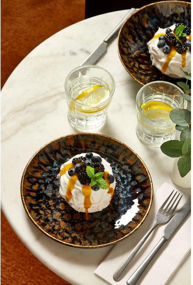 Hnědý dezertní porcelánový talíř ø 20,5 cm Resto – BonBistro