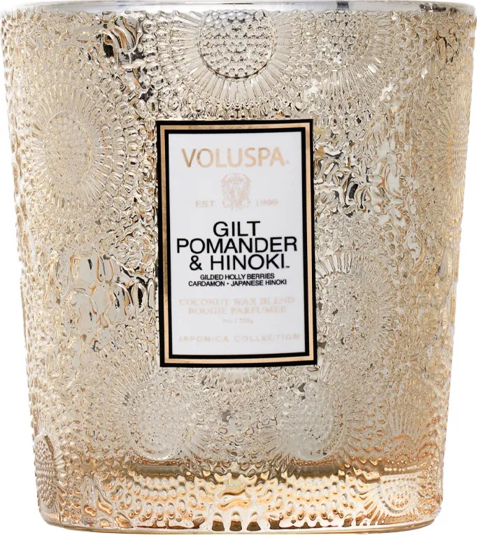 Voluspa svíčka Gilt Pomander & Hinoki, 255 g