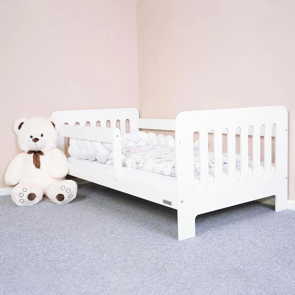 Dětská postel se zábranou New Baby ERIK 160x80 cm bílá Barva: Bílá