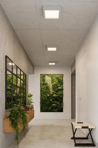 Stropní LED svítidlo SOLLUX Riza 18W beton/sklo SL.0995