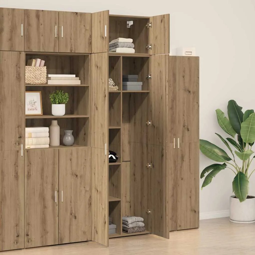 Úložná skříňka 3 ks Artisanový dub 70 x 42,5 x 185 cm 3365633