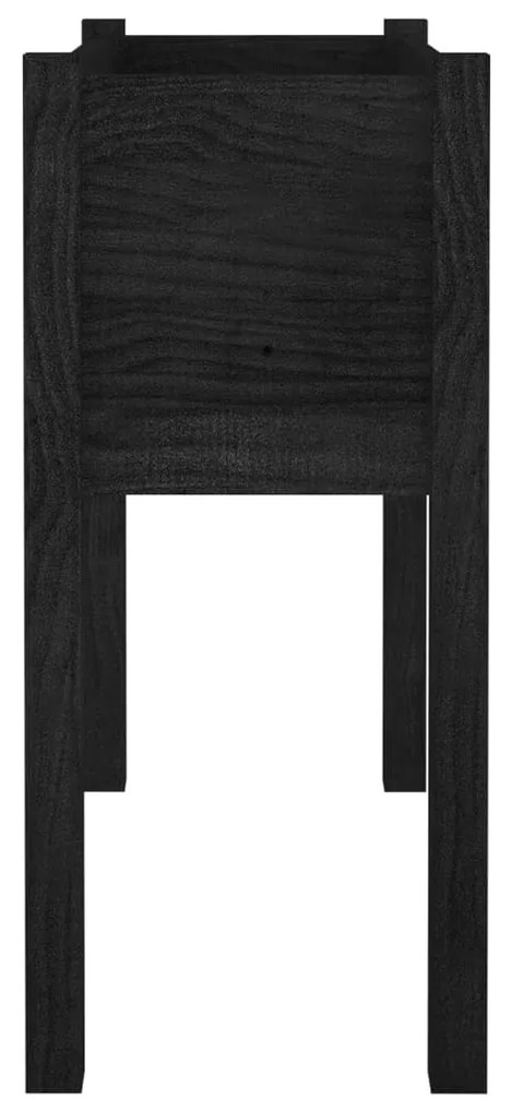 Zahradní truhlíky 2 ks černé 70 x 31 x 70 cm masivní borovice, 810828