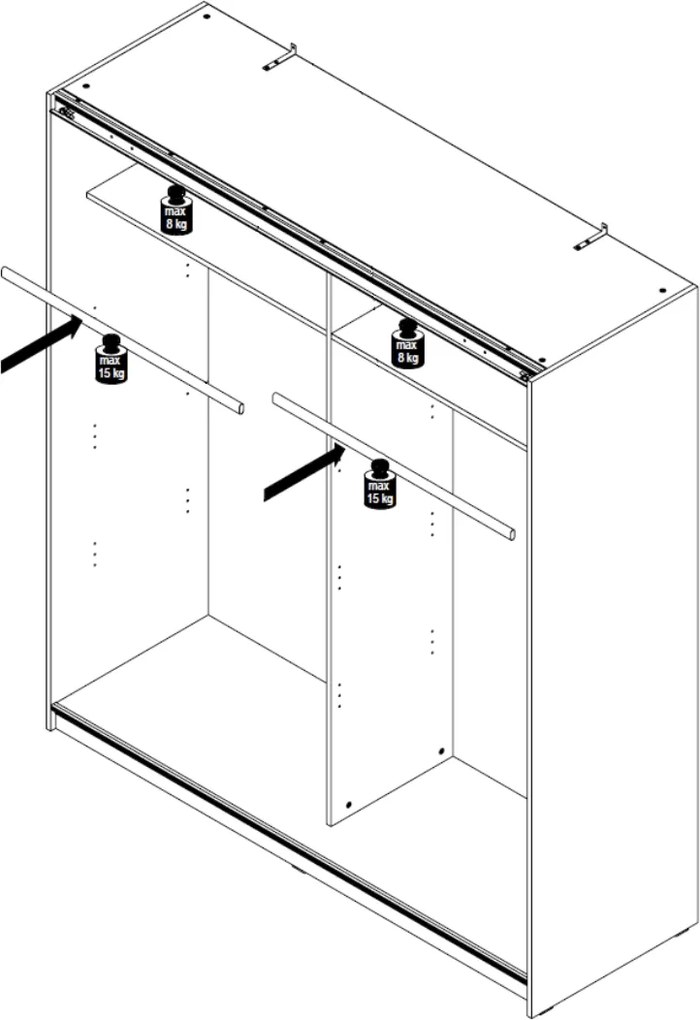 Šatní skříň s nápisy REBEL