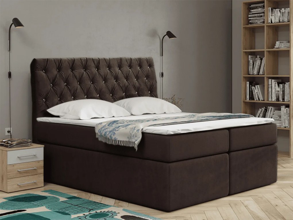Boxspring 180x200 cm Ornela Barva: Šedá - Trinity 15