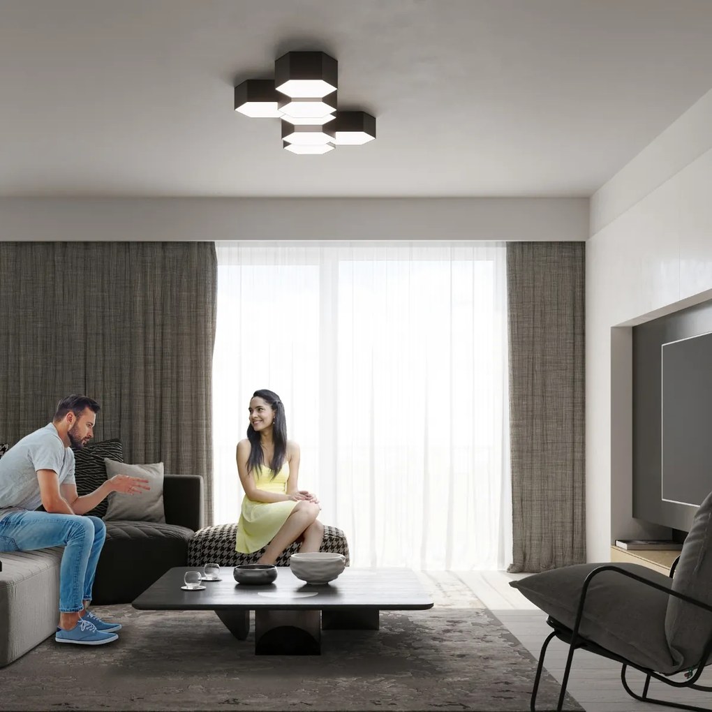Sollux Lighting Stropní svítidlo SUNDE 11 černé