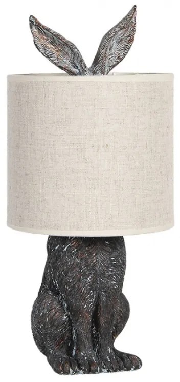 Stolní lampa v designu králíka s béžovým stínidlem
