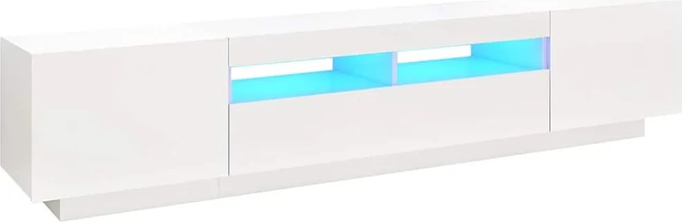 TV skříňka s LED osvětlením bílá 200 x 35 x 40 cm 3081906