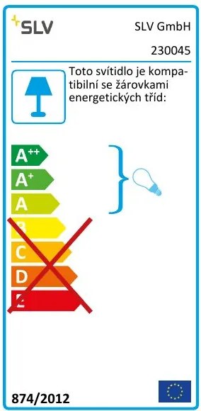 SLV 230045 Meridian box, nástěnné venkovní svítidlo, 1x20W, antracit, 37cm, IP54